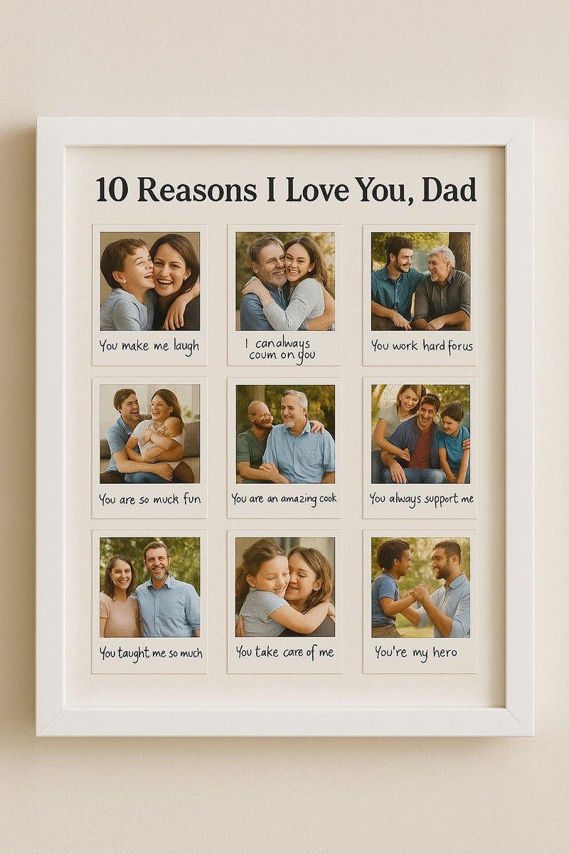 Reasons I Love You Dad Frame | Presents for Fathers | Best Birthday ...