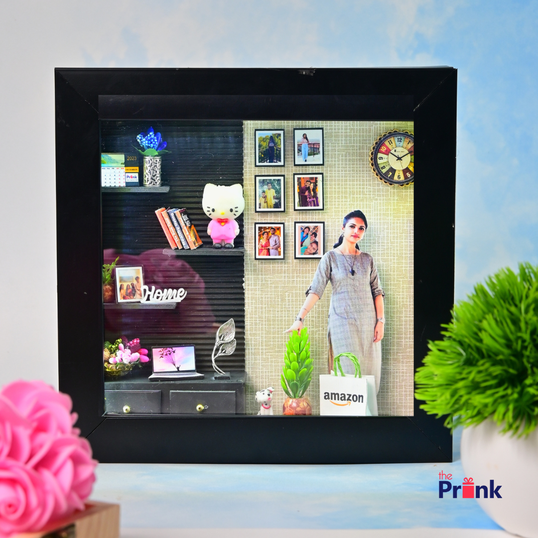 Family Miniature Box with Lights | Bestseller Shadow Box | 3d Box With ...