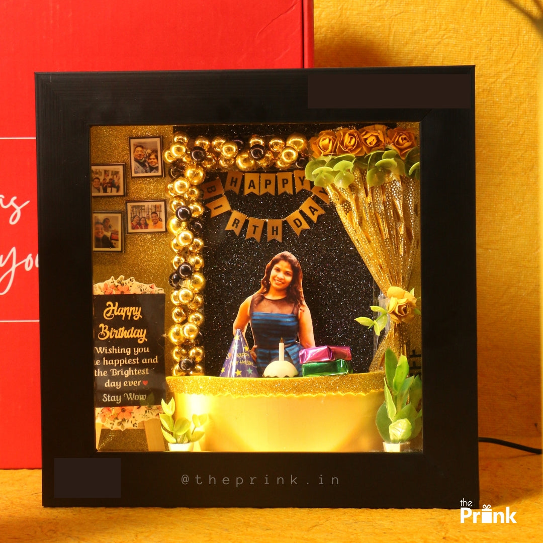 Birthday Miniature Box with Lights | Bestselling Shadow Box | 3d Box ...