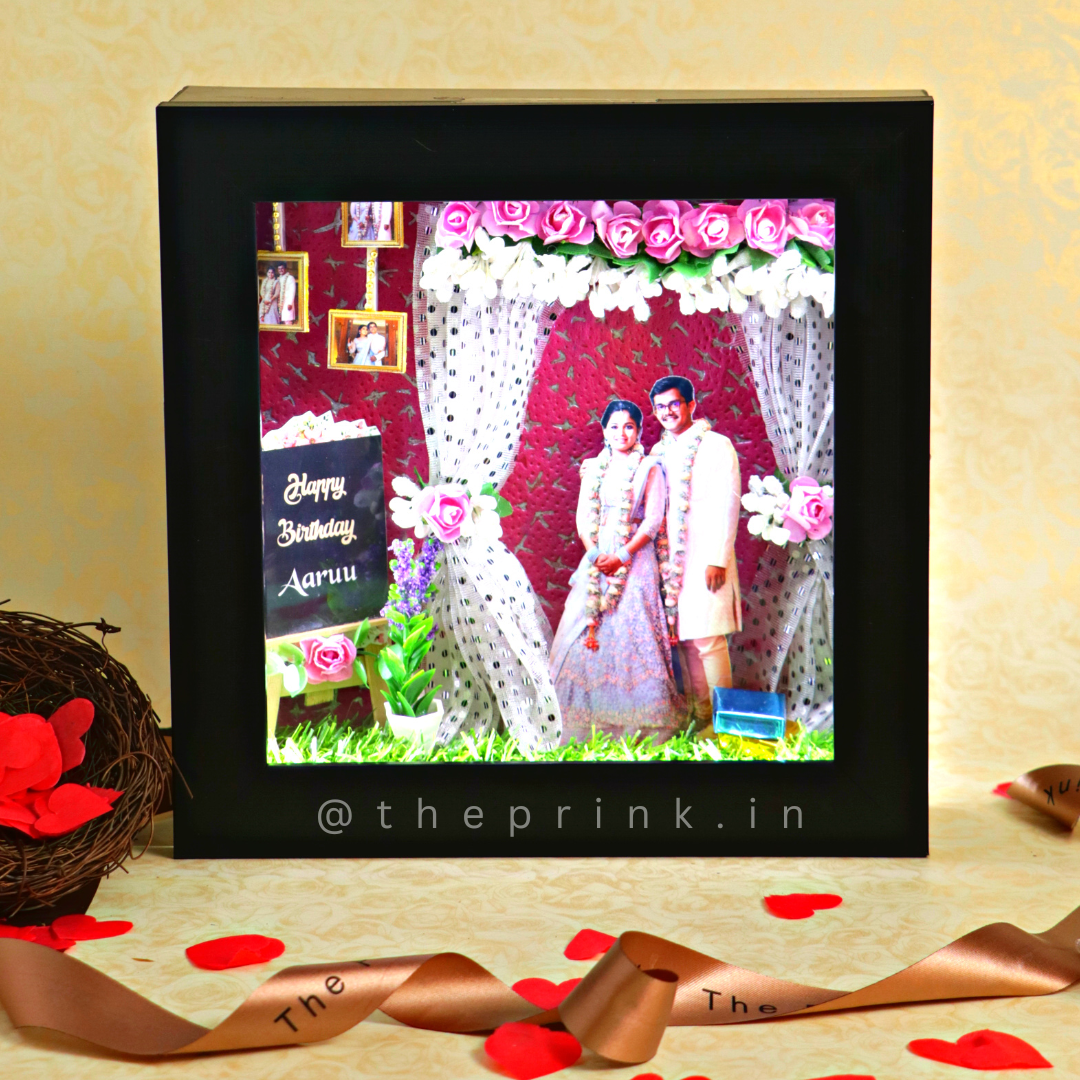 Wedding Miniature Box with Lights | Bestseller Shadow Box | 3d Box With ...